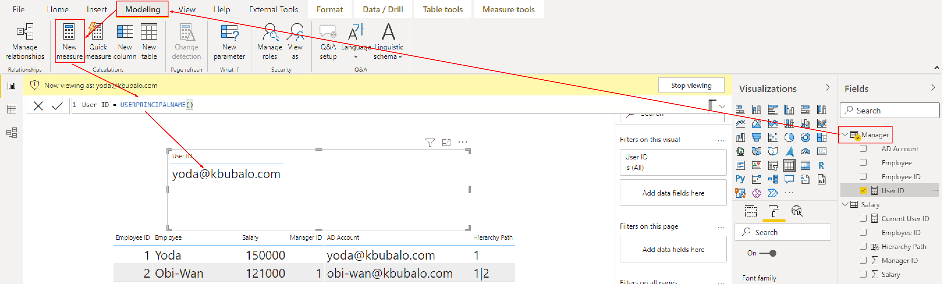Power BI Row-Level-Security Organizational Hierarchy – PBI Guy