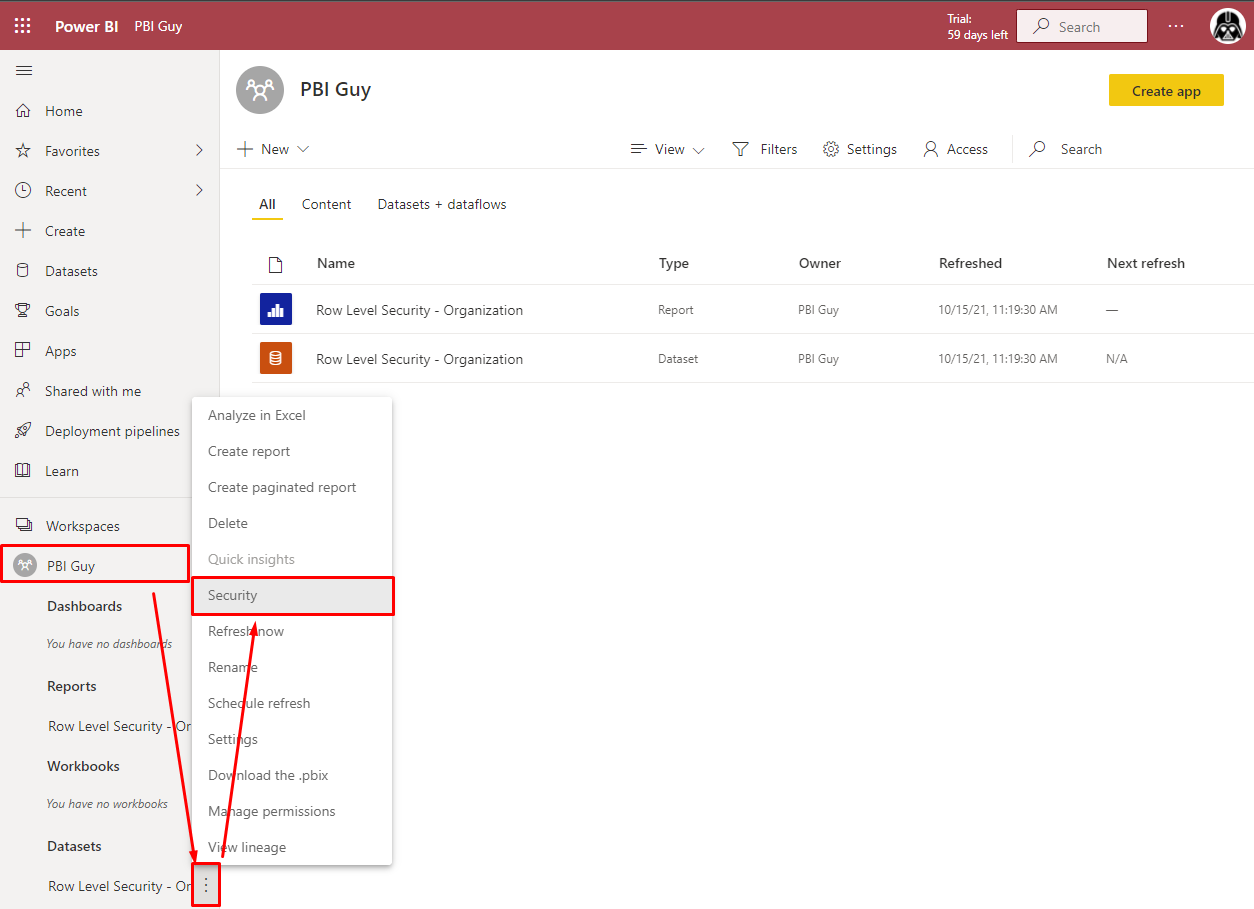Power BI RLS configuration in Service – PBI Guy